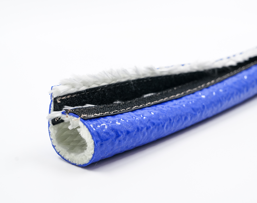 Heavy-Duty Blue Silicone Fiberglass Ultra-Sleeve High Temperature Sleeving